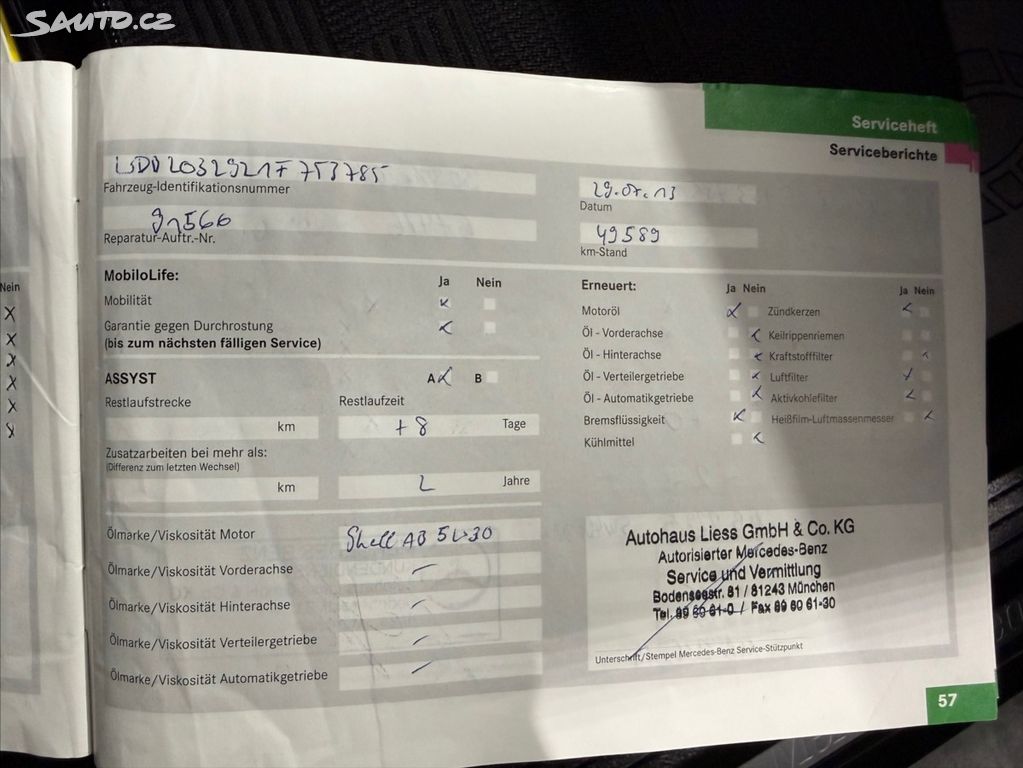 Mercedes-Benz Třídy C 3,0 i V6 W203 4MATIC SPORT | Sauto.cz