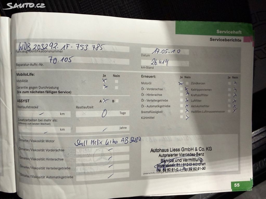 Mercedes-Benz Třídy C 3,0 i V6 W203 4MATIC SPORT | Sauto.cz